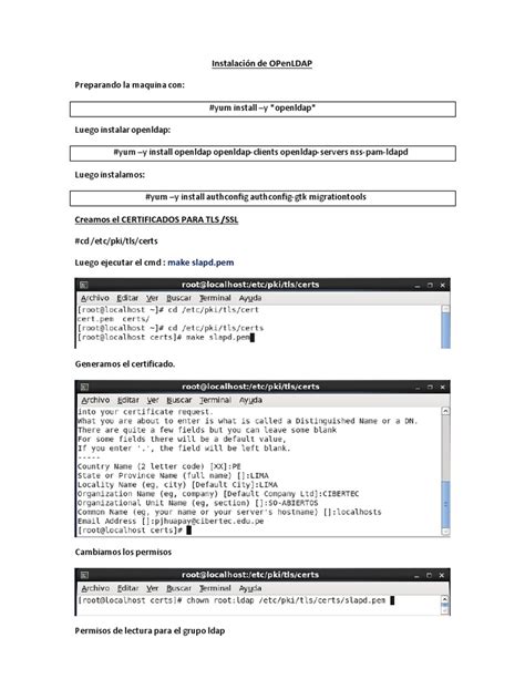 Instalacion De Openldap Pdf Autenticación Red De Arquitectura