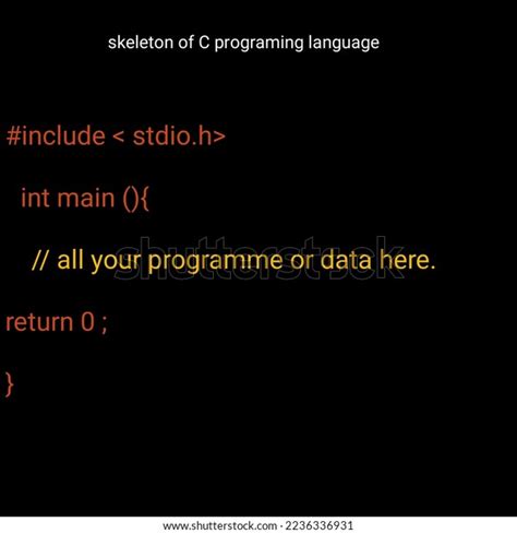 Skeleton C Programing Language Stock Illustration 2236336931 Shutterstock