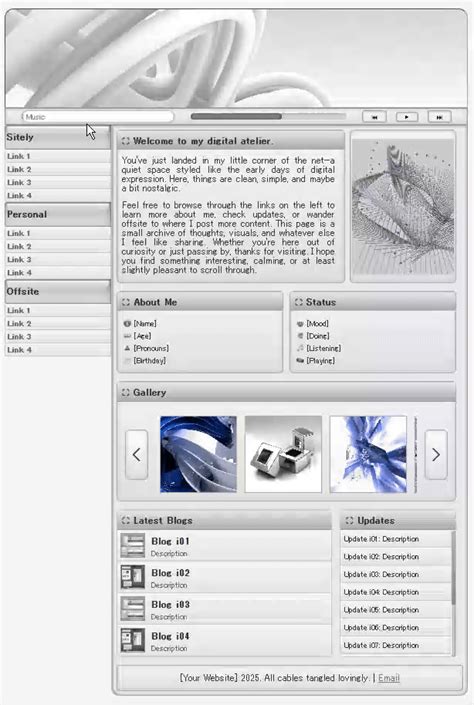 Lightos Theme For Neocities Nekoweb Etc Download ⬜ I026web On Tumblr