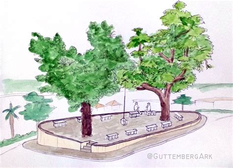 Praça desenho Leandro Guttemberg GuttembergArk Arquitetonico