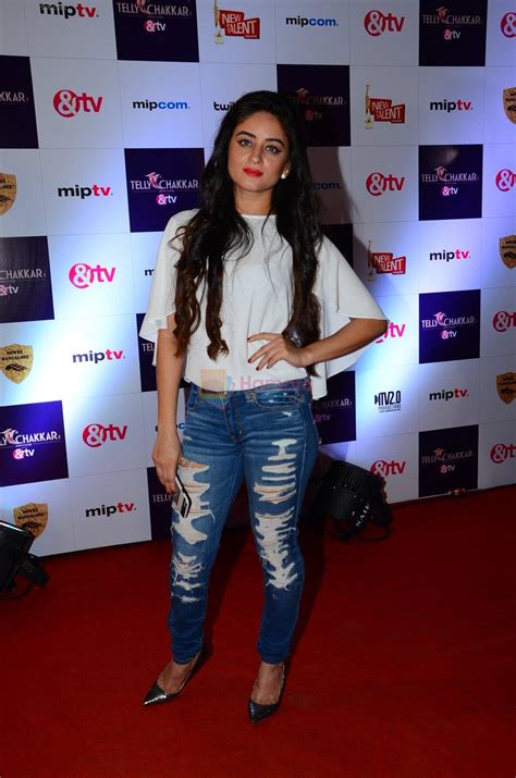 Mahi Vij At Tellychakkar Bash On 11th Feb 2016 Mahi Vij Bollywood Photos
