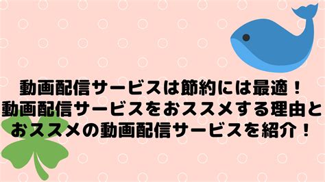 動画配信サービスは節約には最適！動画配信サービスをおススメする理由とおススメの動画配信サービスを紹介！ 理桜奈のオツブロ