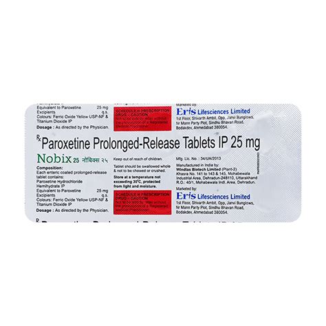 Nobix 25 Tablet 10s Price Uses Side Effects Netmeds