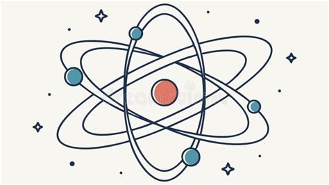 Atomic Model Science Physics And Fundamental Elements Vector Design