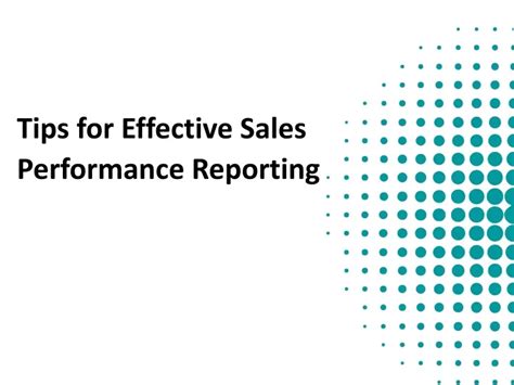 Ppt Tips For Effective Sales Performance Reporting Powerpoint