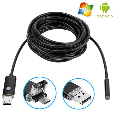 Android Pc Wasserdichte 8mm Usb Endoskop Kamera An99 10m Schwarz
