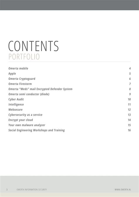 Portfolio Omerta Information Security Engels Pdf