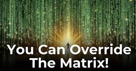 You Can Override The Matrix Elizabeth April