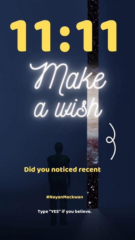 1111 Angel Number Make A Wish Quote Positive Affirmation