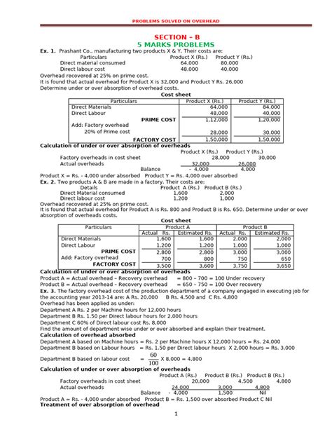 Overheads Pdf Depreciation Labour Economics