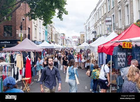 London June 2022 Portobello Market In Notting Hill West London A