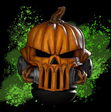 Space Marine Helmet Pumpkin Stencil Printable Pattern And Stencils