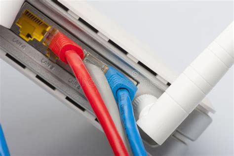 Modem Router Network Hub With Cable Connecting Stock Photo Image Of Equipment Internet