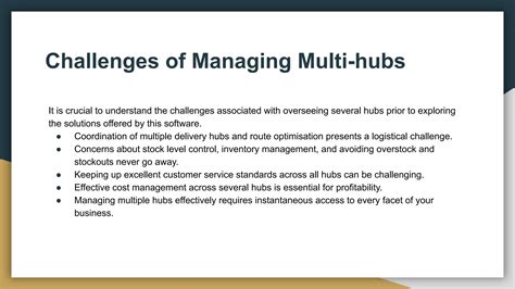 Managing Multiple Hubs With Water Delivery Software Ppt