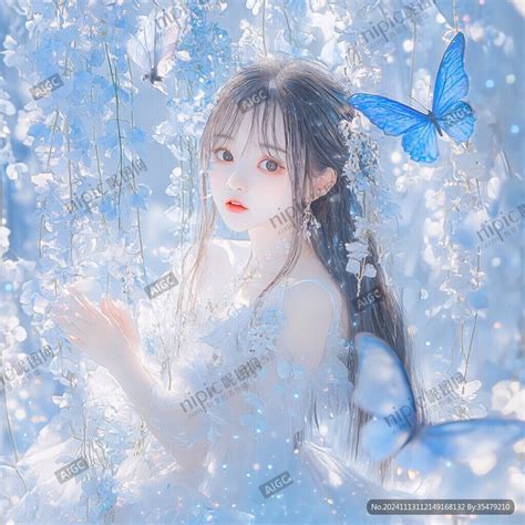Ai创作图仙气清冷少女壁纸图片 仙女系 仙气女孩插画 治愈梦幻风 蓝色浪漫温柔 仙女美女唯美女孩 蓝系朦胧 唯美日系风 少女蓝粉嫩 手绘仙女头像 治愈系少女 蝴蝶少女 日系少女唯美 仙女唯美
