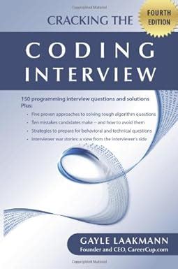 Cracking The Coding Interview Programming Interview Questions And Solutions Laakmann