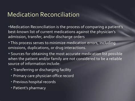Medication Reconciliation Pptx