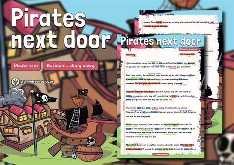 Year 2 Model Text Diary Entry Pirates Next Door Grammarsaurus