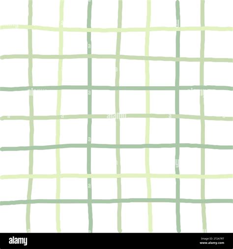 Naive Brutal Lines Grid Pastel Seamless Pattern Hand Drawn Green