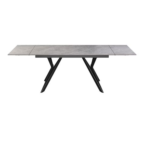 Murano 180 260cm Mid Grey Ceramic Extending Dining Table Torelli