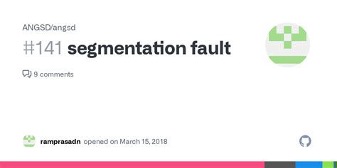 Segmentation Fault · Issue 141 · Angsdangsd · Github