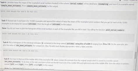 Task 3 Calculate The Statistical Estimate Of N As