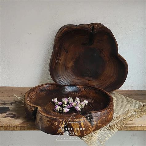 ‎ظروف چوبی‎ ‎ظرف روستیک چوب سنجد قطر حدودی 26 Cm قیمت 450 T‎ Instagram