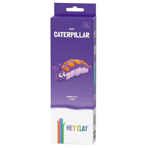Hey Clay Diy Caterpillar Plastic Modelling Air Dry Clay Kit 3pcs