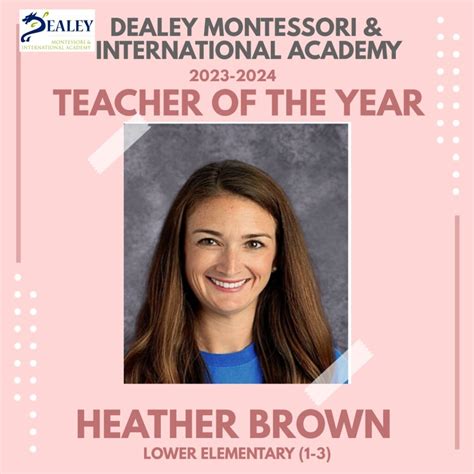 Teacher Of The Year Dealey Pta
