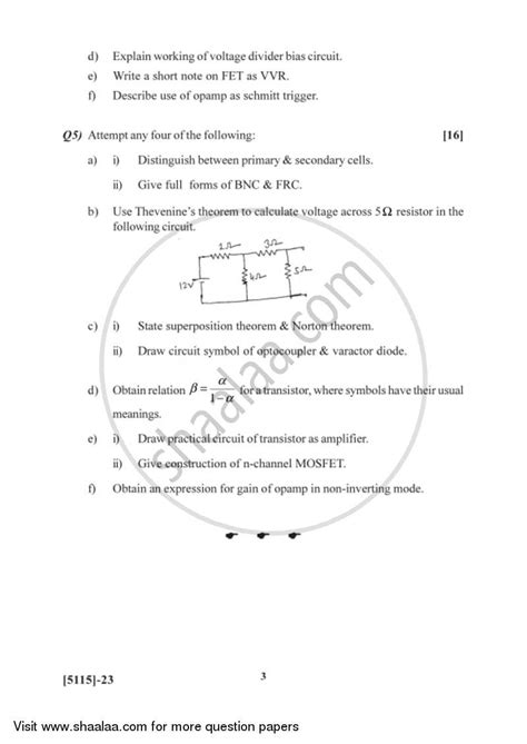 Principles Of Analog Electronics 2016 2017 Bsc Electronic Science Semester 2 Fybsc 2013