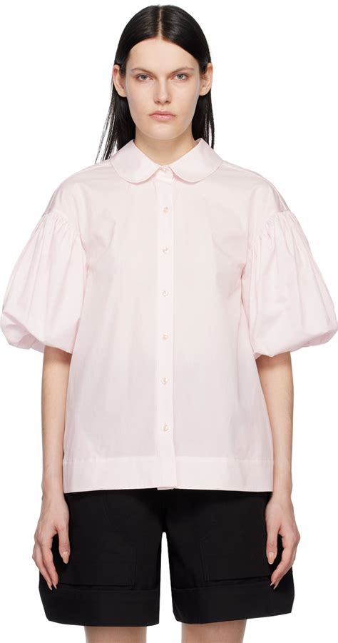 Simone Rocha Pink Puff Sleeve Shirt Simone Rocha