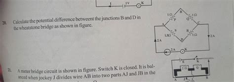 Calculate The Potential Difference Betweent The Junctions Mathrm B And