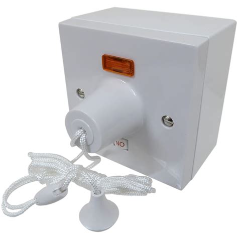 45a Shower Ceiling Pull Cord Switch With 44mm Surface Back Box Bigamart