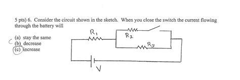 Solved Pts Consider The Circuit Shown In The Sketch Chegg Com