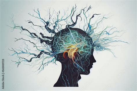 Technology Meets Humanity Wires Coming Out Of Humanoid Head Machine