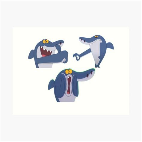 Zig And Sharko Reaction Meme Art Print By Reo12 Redbubble