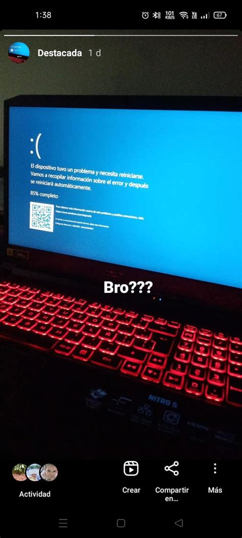 Blue Screen Suddenly R Acernitro