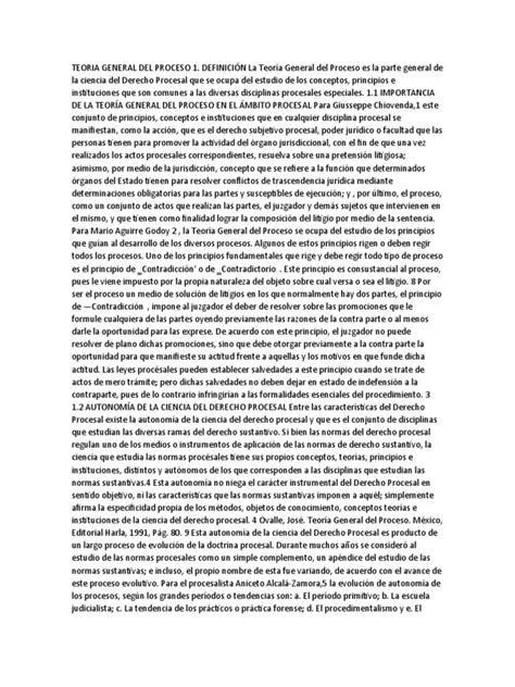 Teoria General Del Proceso 1 Pdf Ley Procesal Justicia