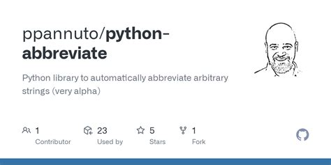 Github Ppannutopython Abbreviate Python Library To Automatically Abbreviate Arbitrary