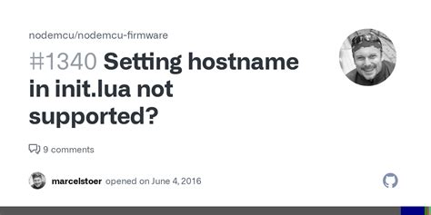 setting hostname in init lua not supported · issue 1340 · nodemcu