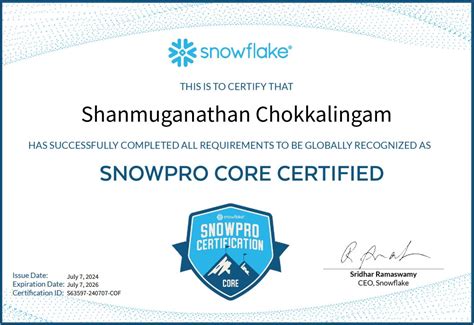 Shanmuganathan Chokkalingam On Linkedin Snowpro Snowflake