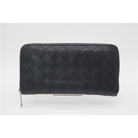 Bottega Veneta 安心の3大保証 Bランク ≪bottega ボッテガヴェネタラウンドファスナー長財布≫ イントレチャート