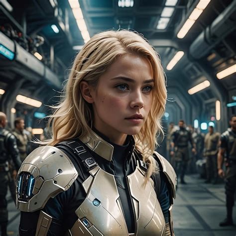 Premium Photo A Galactic Woman In A Shiny Suit