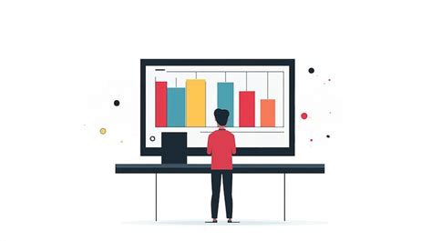 A Man Looking At A Computer Screen With Graphs Showing The Graph Graph Premium Ai Generated Image
