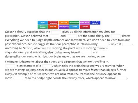 A Description Of Gibsons Direct Theory Of Perception Missing Word