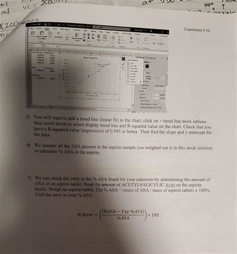 a calibration curve data table linear fit