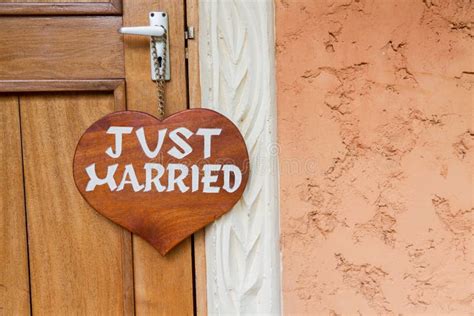 Wedding Honeymoon Love And Sex Concept Heart Shaped Hanger On Wooden