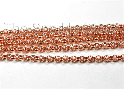 Solid Copper Chain Rolo Belcher Style 26mm X 26mm Round Links 0