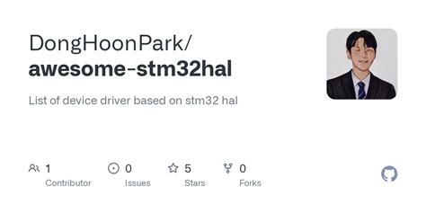 Github Donghoonpark Awesome Stm Hal List Of Device Driver Based On Stm Hal