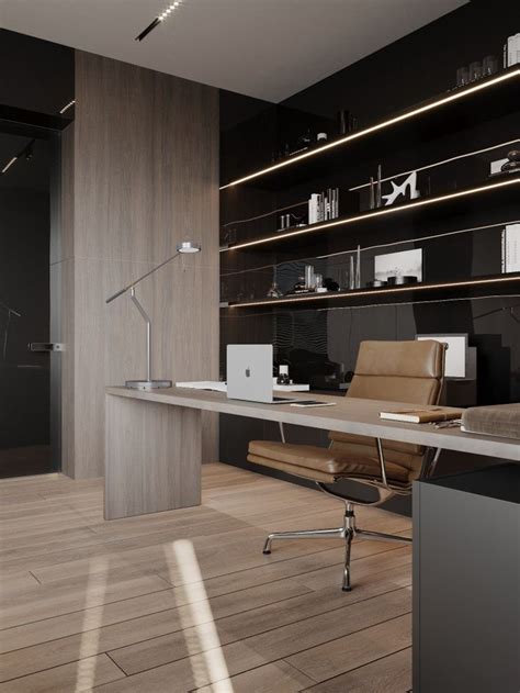 Рабочий стол в кабинете Office Interior Design Modern Executive